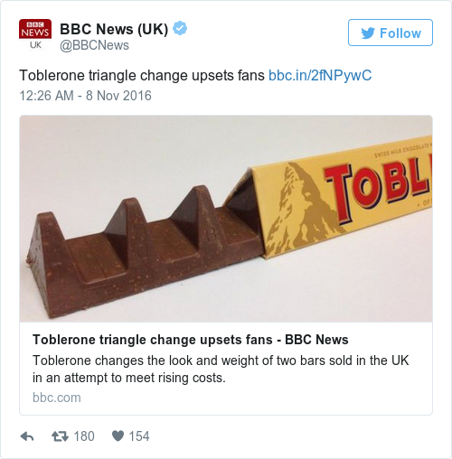 They've dared to change the shape of Toblerones and yes, they're coming ...