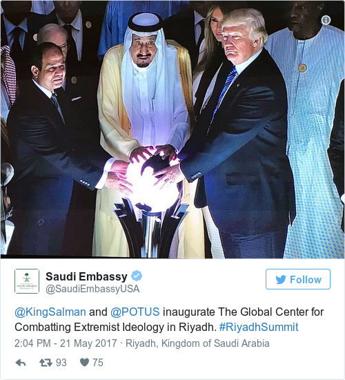 Donald Trump touched a mysterious glowing orb in Saudi Arabia, and ...