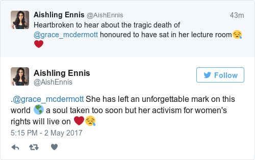 Tributes paid to "incredible person" Grace McDermott after tragic death ...