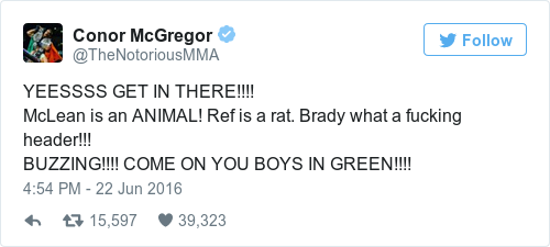 10 tweets that prove Conor McGregor is just like every Irish bloke