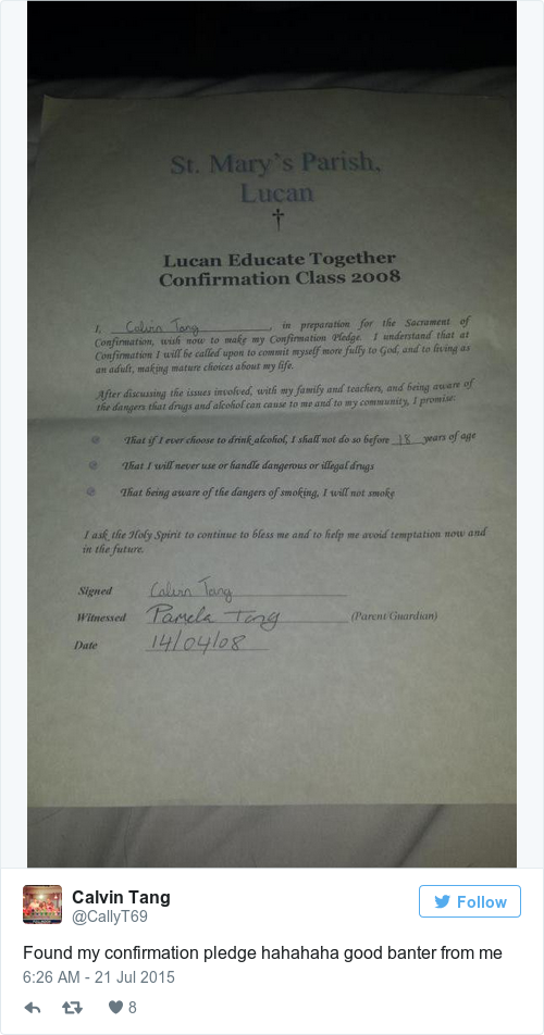 8 very Irish observations about taking the pledge · The Daily Edge