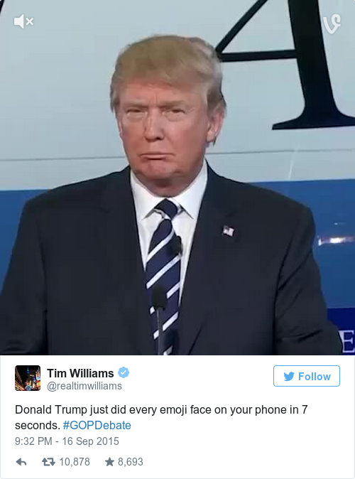 Donald Trump's facial expressions at last night's debate are already a ...