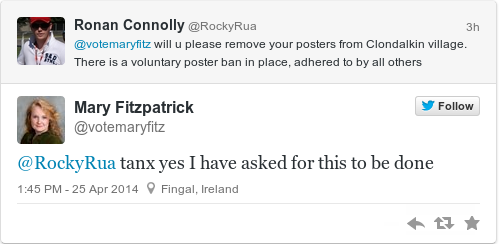 Fianna Fáil has had more problems with Mary Fitzpatrick's posters