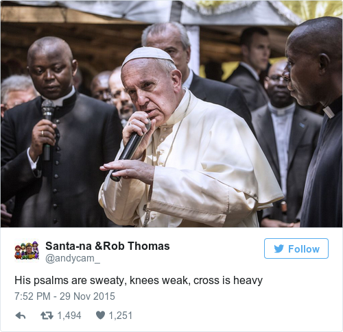 People have turned this photo of the Pope into a brilliant rap meme