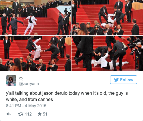 Jason Derulo didn't fall down the stairs at the Met Ball, he wasn't ...
