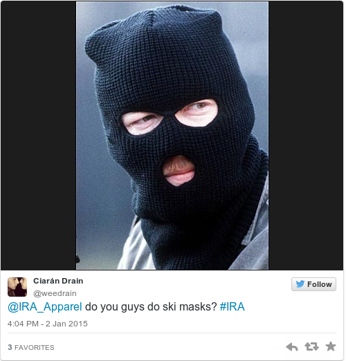 US clothing brand forced to confirm it's NOT affiliated with the IRA