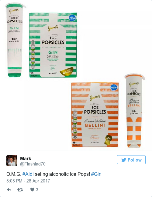 Aldi has introduced actual gin & tonic ice pops to Ireland just in time ...