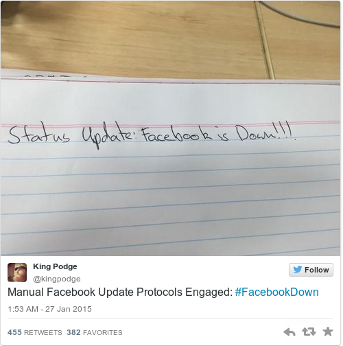 13 of the best Twitter jokes about Facebook going down · The Daily Edge